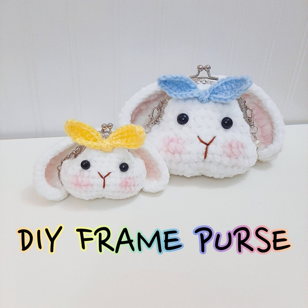 Crochet Rabbit Coin Purse DIY Tutorial: Mini Lop Bunny Frame Purse (PDF ...