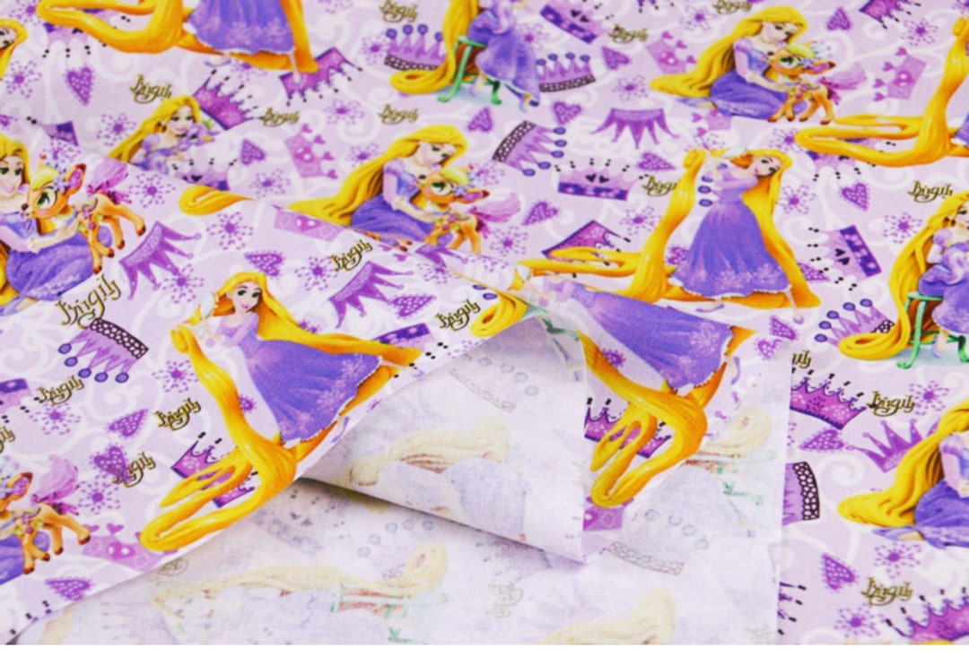 Rapunzel Fabric Disney Princess Fabric Snowwhite Soft Kids Cotton Cloth ...