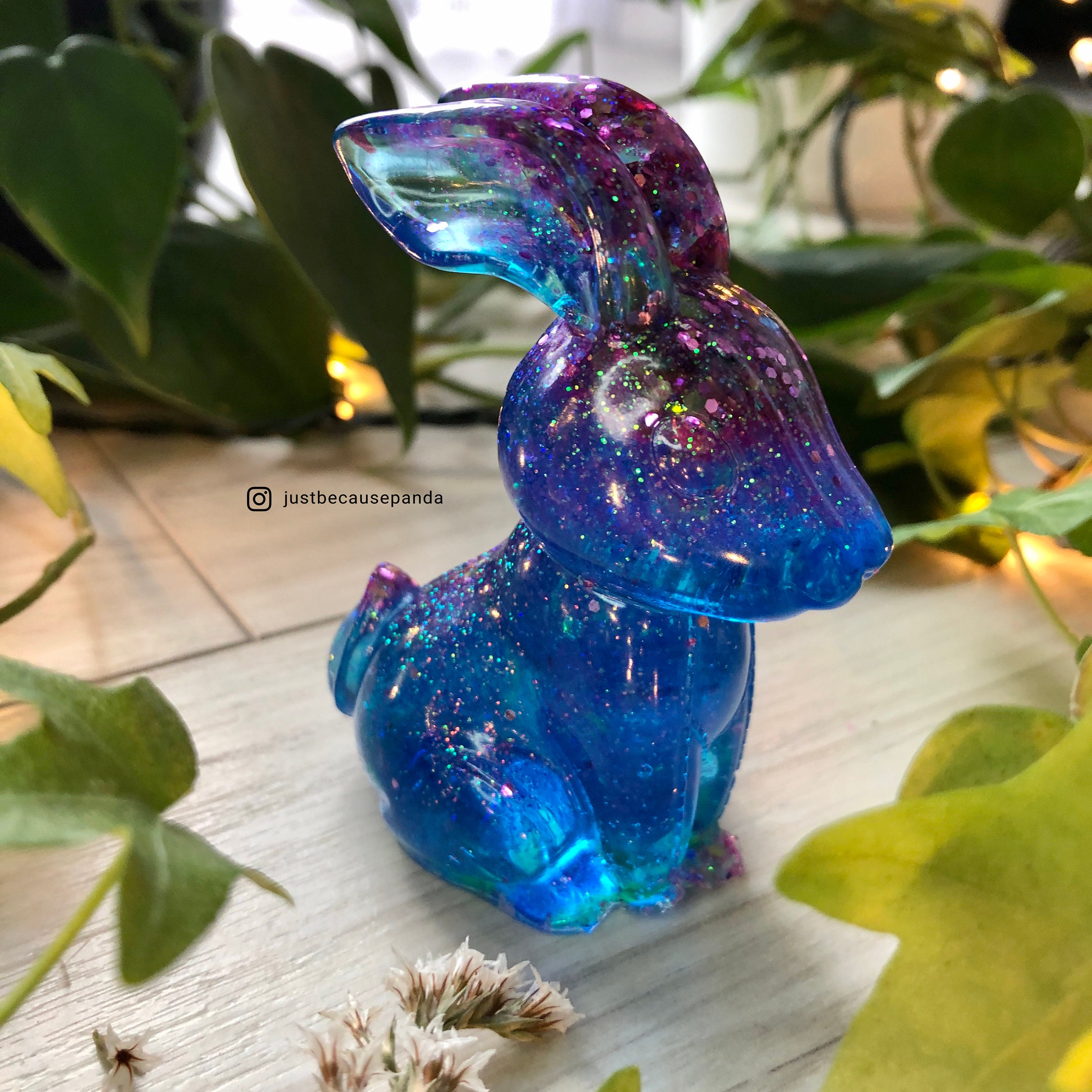 Magical Bunny Bunny Resin Figurine Handmade Cute Decoration | Etsy