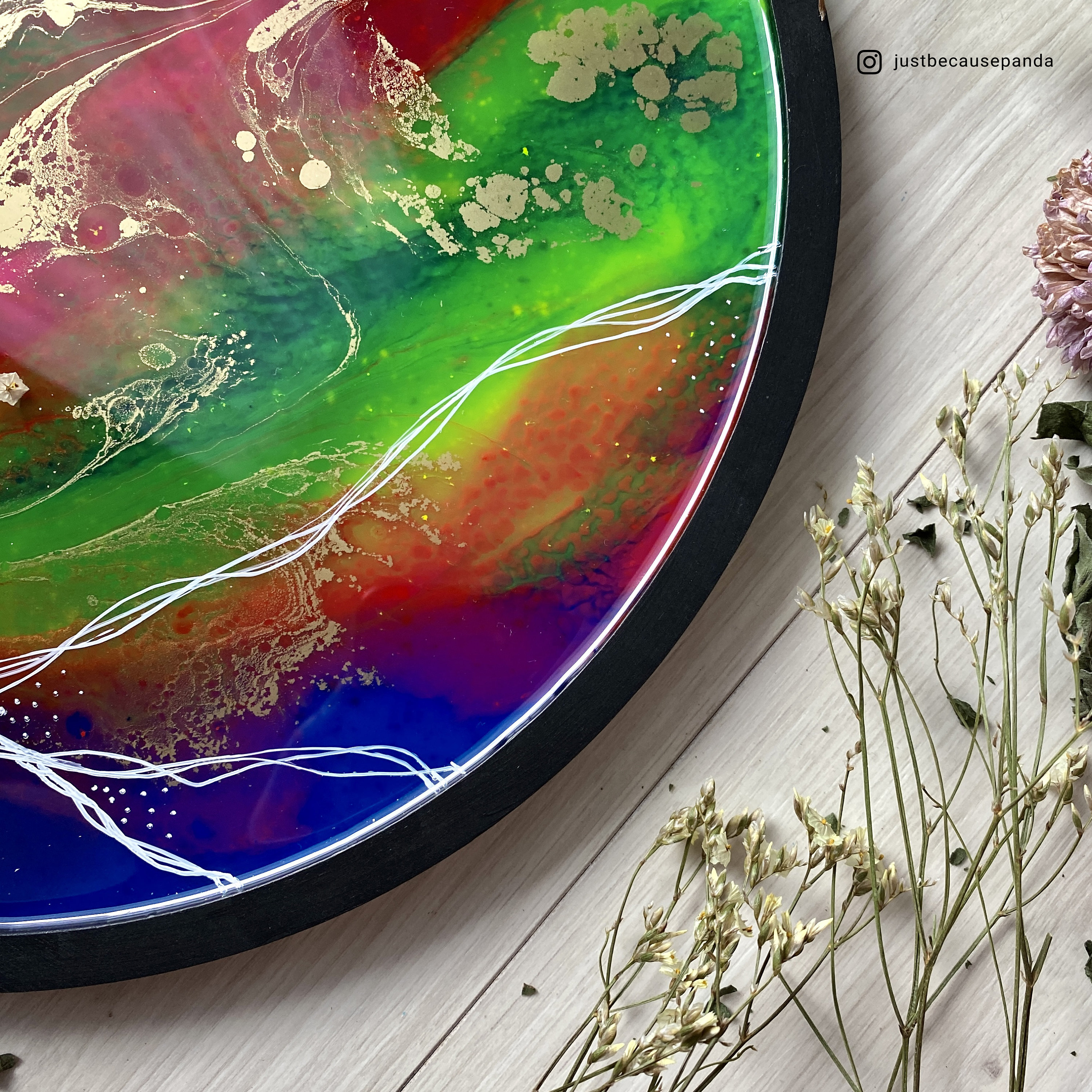 Colorful Resin Artwork Abstract Resin Art Rainbow Painting | Etsy