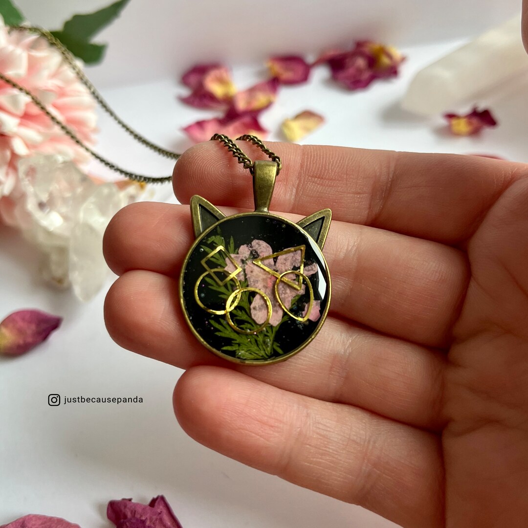Kitty Necklace, Unusual Resin Pendant, Cosplay LARP Pendant, Gift for a ...