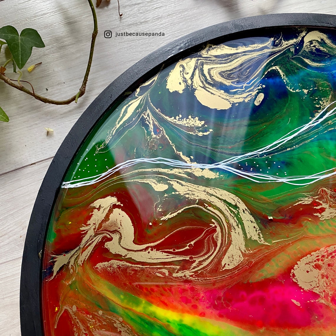 Colorful Resin Artwork Abstract Resin Art Rainbow Painting | Etsy