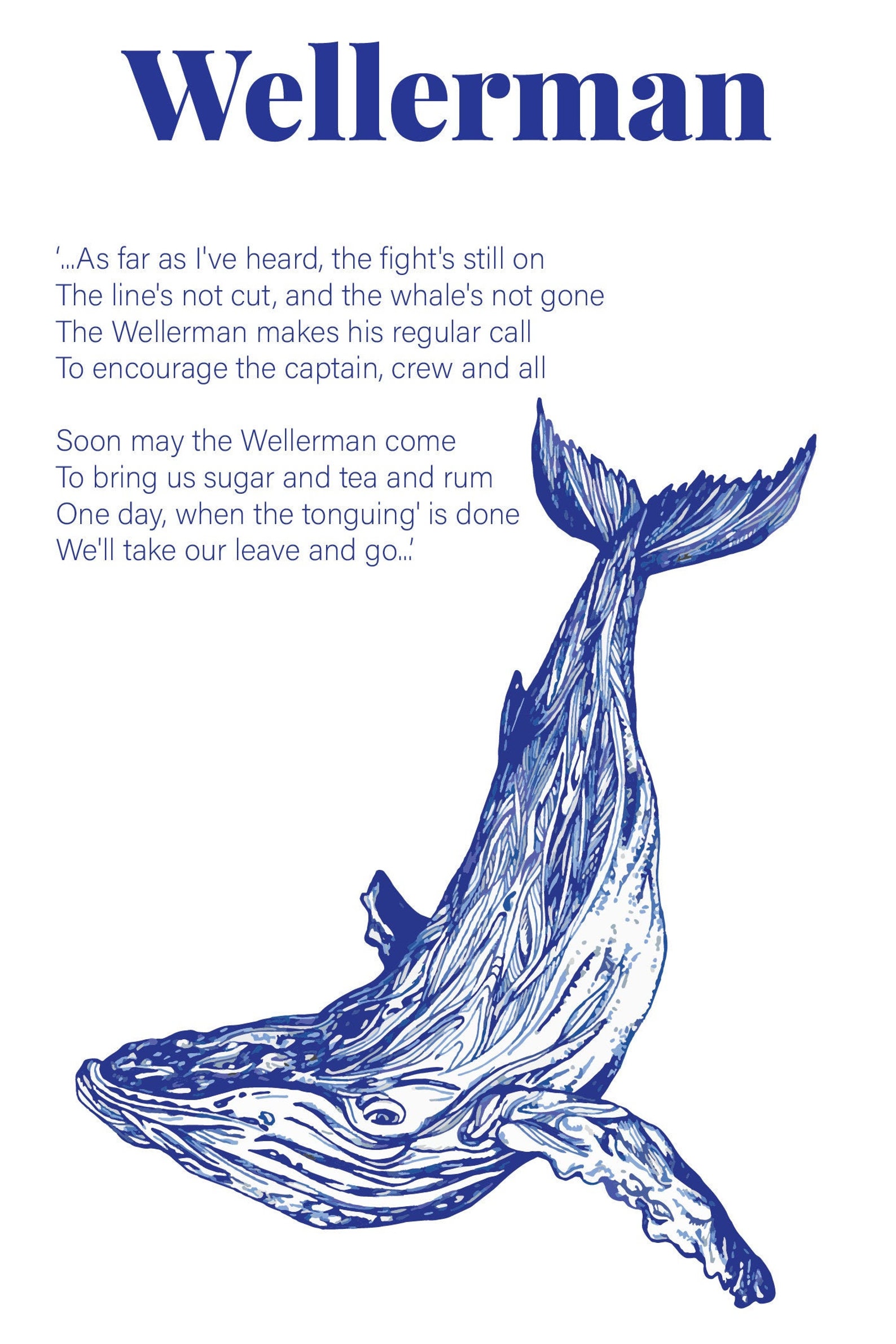 Wellerman Print at Home Digital Wall Art, Sugar Tea Rum, Sea Shanty ...