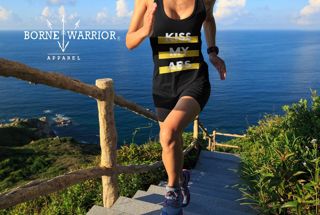 Fitness Top, Motivation Wear, Kiss My Abs, Home Work Out Top, Gym Wear ...