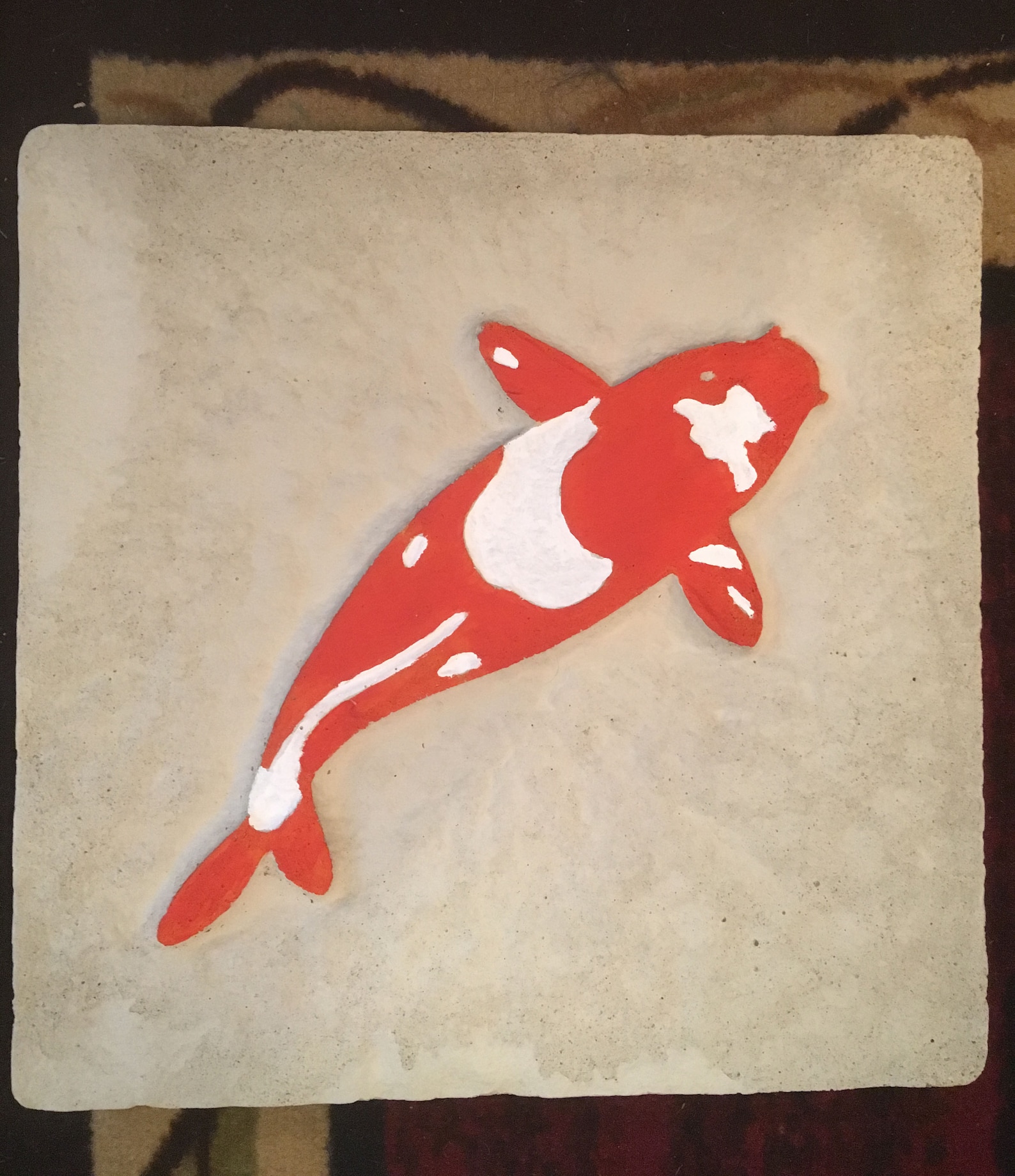 Custom Painted Koi Fish Concrete Decorative Stepping Stone for - Etsy