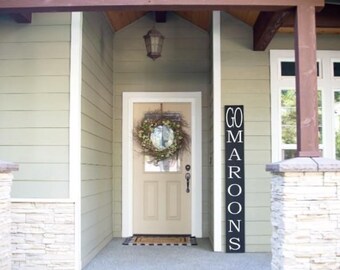 Wooden Sign Go Maroons - Etsy