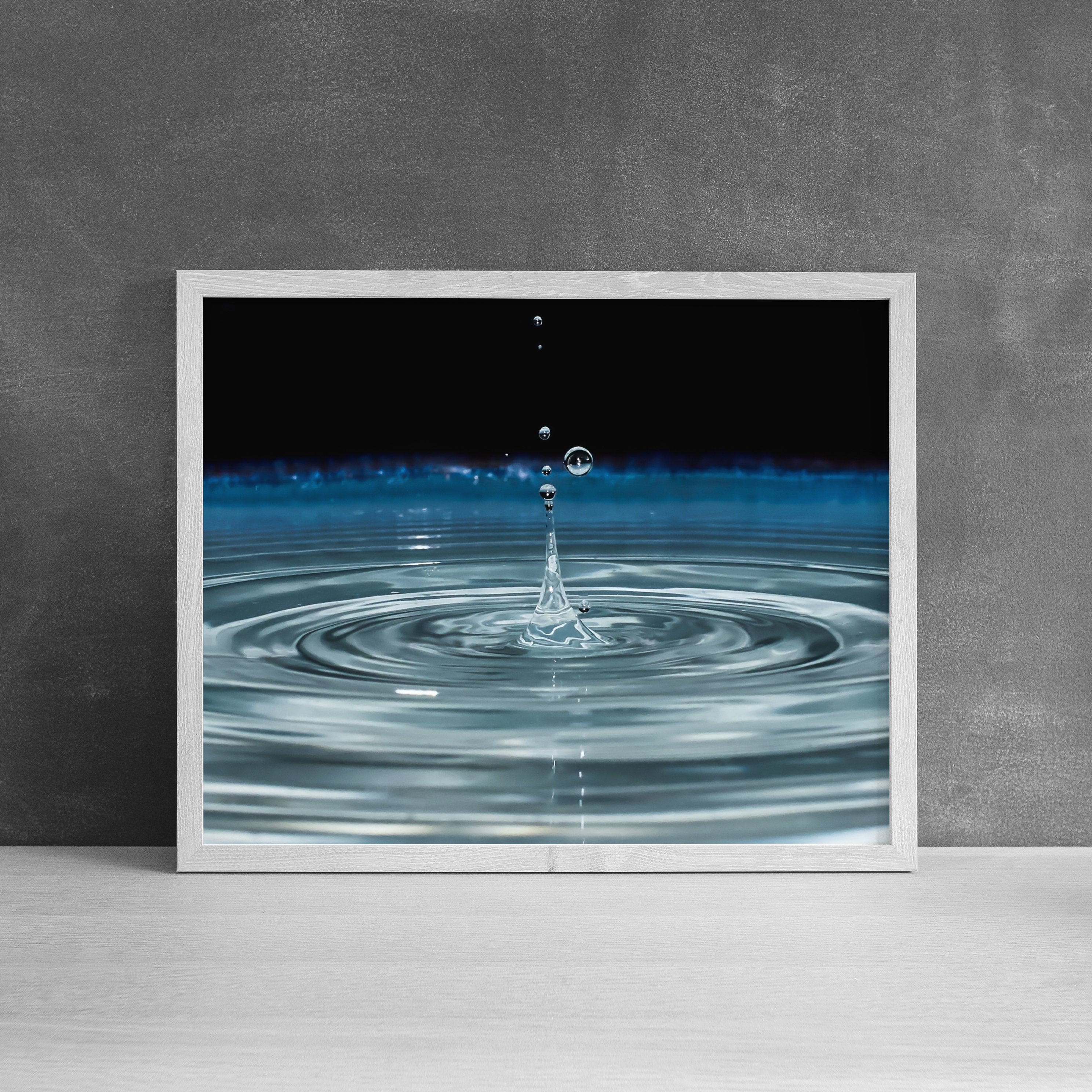 Water Drop Print, Macro Photography, Water Splash Art, Fine Art Print ...