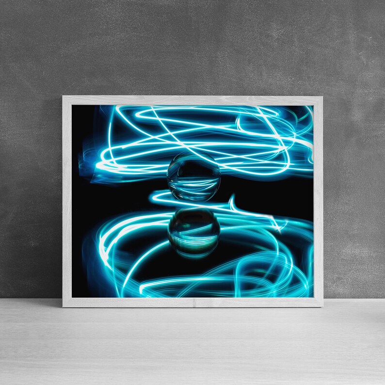 Aqua Abstract Art Colorful Wall Art Futuristic Art - Etsy