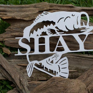 Custom Metal Name Sign, Fisherman Gift, Housewarming Gift, Fishing Shop ...