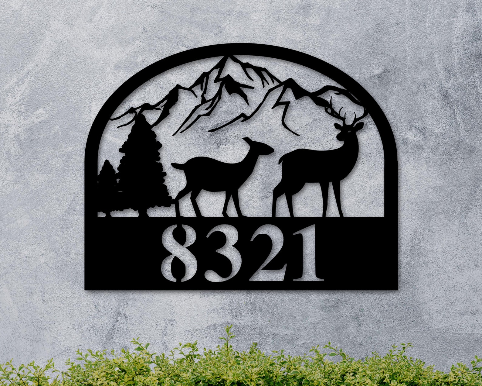 Deer Address Sign Metal Deer Address Sign Metal House - Etsy