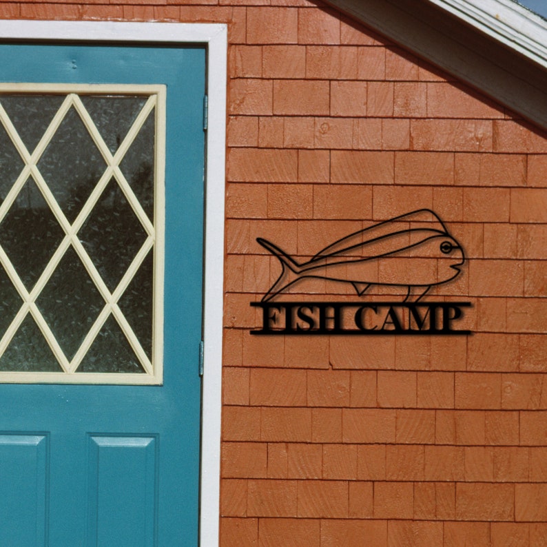 Custom Metal Fish Sign Name Sign Custom Sign Fishing Home - Etsy