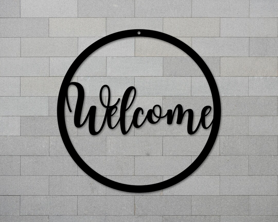 Metal Welcome Sign, Welcome Sign, Porch Welcome Sign, Front Door ...