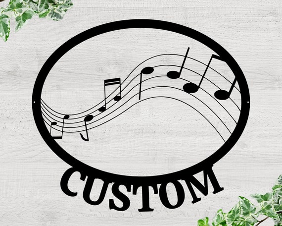 Custom Music Notes Sign Custom Wall Sign Metal Sign Music | Etsy