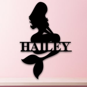 Custom Wall Sign, Wall Decor, Mermaid Sign, Mermaid,ocean, Name Sign ...