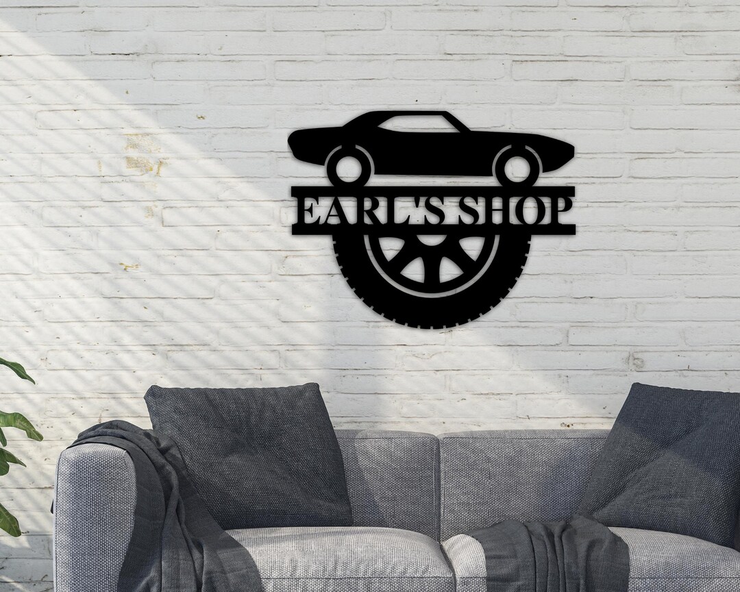 Car Shop Sign, Garage Sign, Racing Sign, Custom Name Sign, Mechanic ...