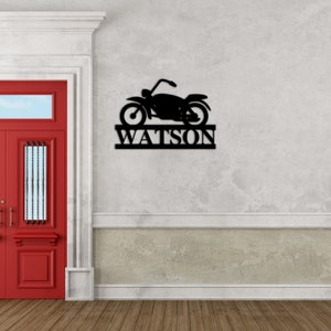 Custom Metal Motorcycle Sign, Wall Hanging, Motorcycle Sign, Motorcycle ...