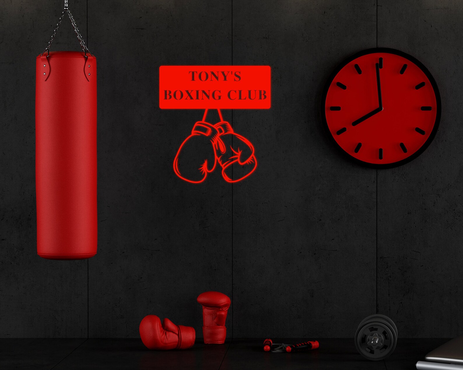 Personalized Boxing Sign Boxing Decor Last Name Sign | Etsy