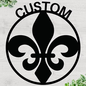 Personalized Fleur-de-lis Sign|wall Hanging|fleur-de-lis Sign| Fleur-de ...