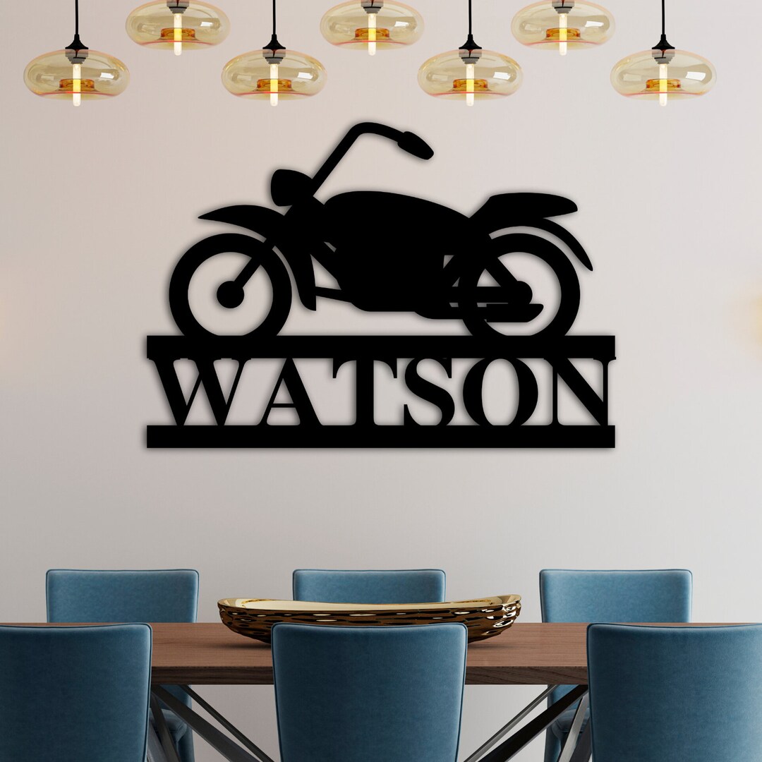 Custom Metal Motorcycle Sign, Wall Hanging, Motorcycle Sign, Motorcycle ...