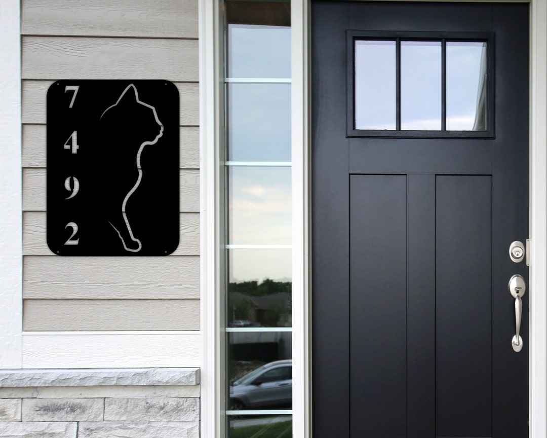 Custom Cat Wall Sign, Cat Sign, Address Sign, Cat Gift, Cat, Custom ...