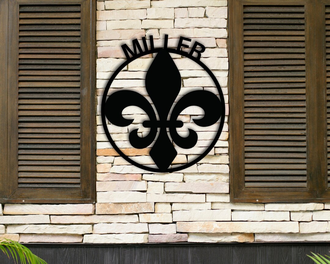 Personalized Fleur-de-lis Sign|wall Hanging|fleur-de-lis Sign| Fleur-de ...