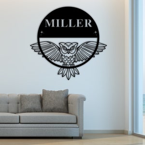 Owl Custom Wall Sign, Owl Metal Sign, Owl Sign, Metal Sign ...