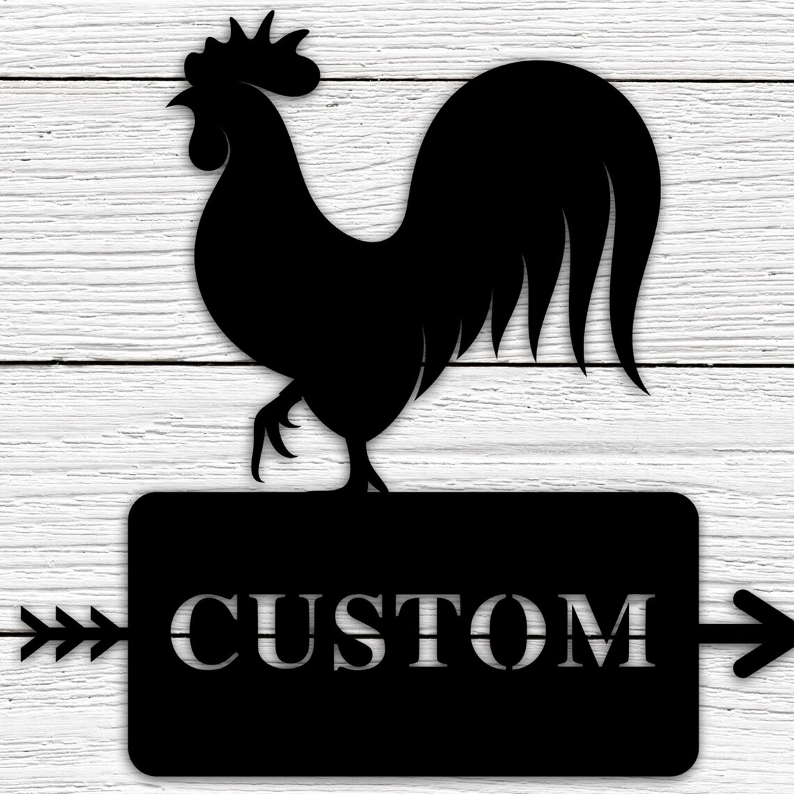 Custom Metal Rooster Signwall Hangingrooster | Etsy