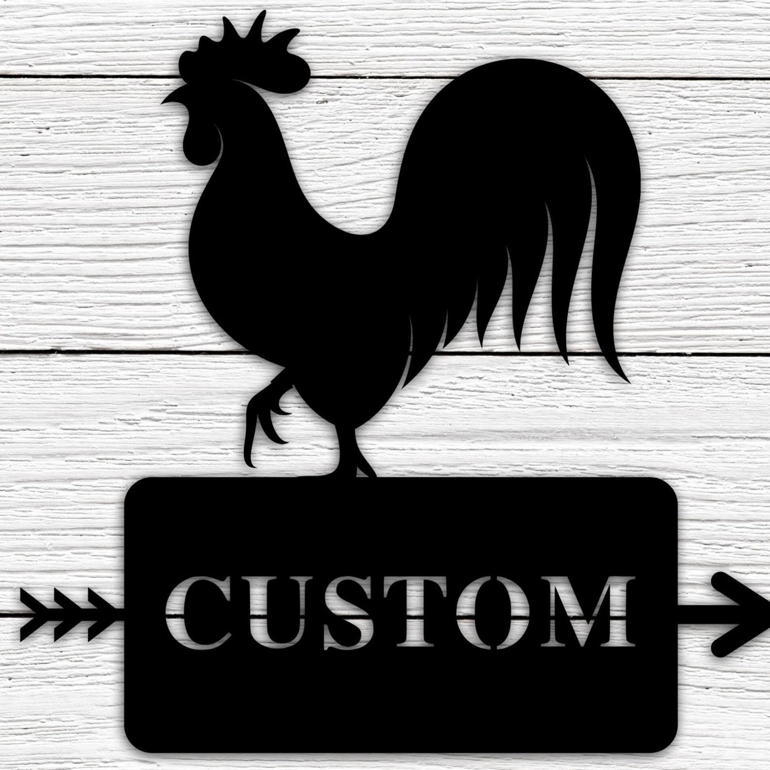 Custom Metal Rooster Signwall Hangingrooster | Etsy