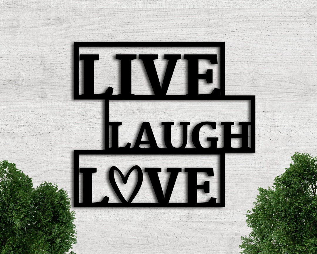 Live Laugh Love Metal Wall Art, Living Room Decor - Etsy