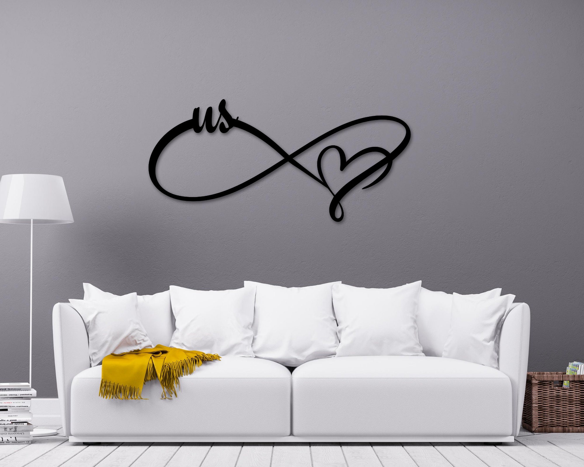 Infinity Heart Sign Infinity Love Sign Metal Infinity Sign - Etsy