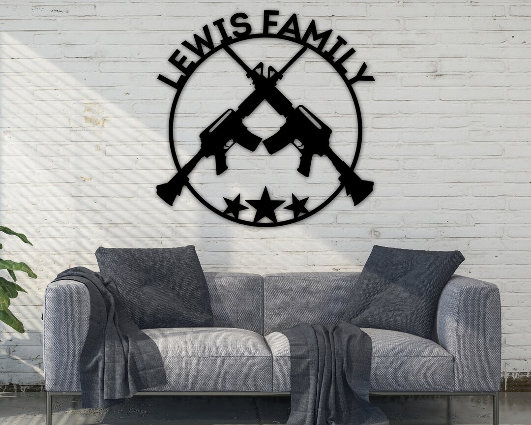 Custom Metal Wall Sign,address Sign,gun Sign, Last Name, Personalized ...