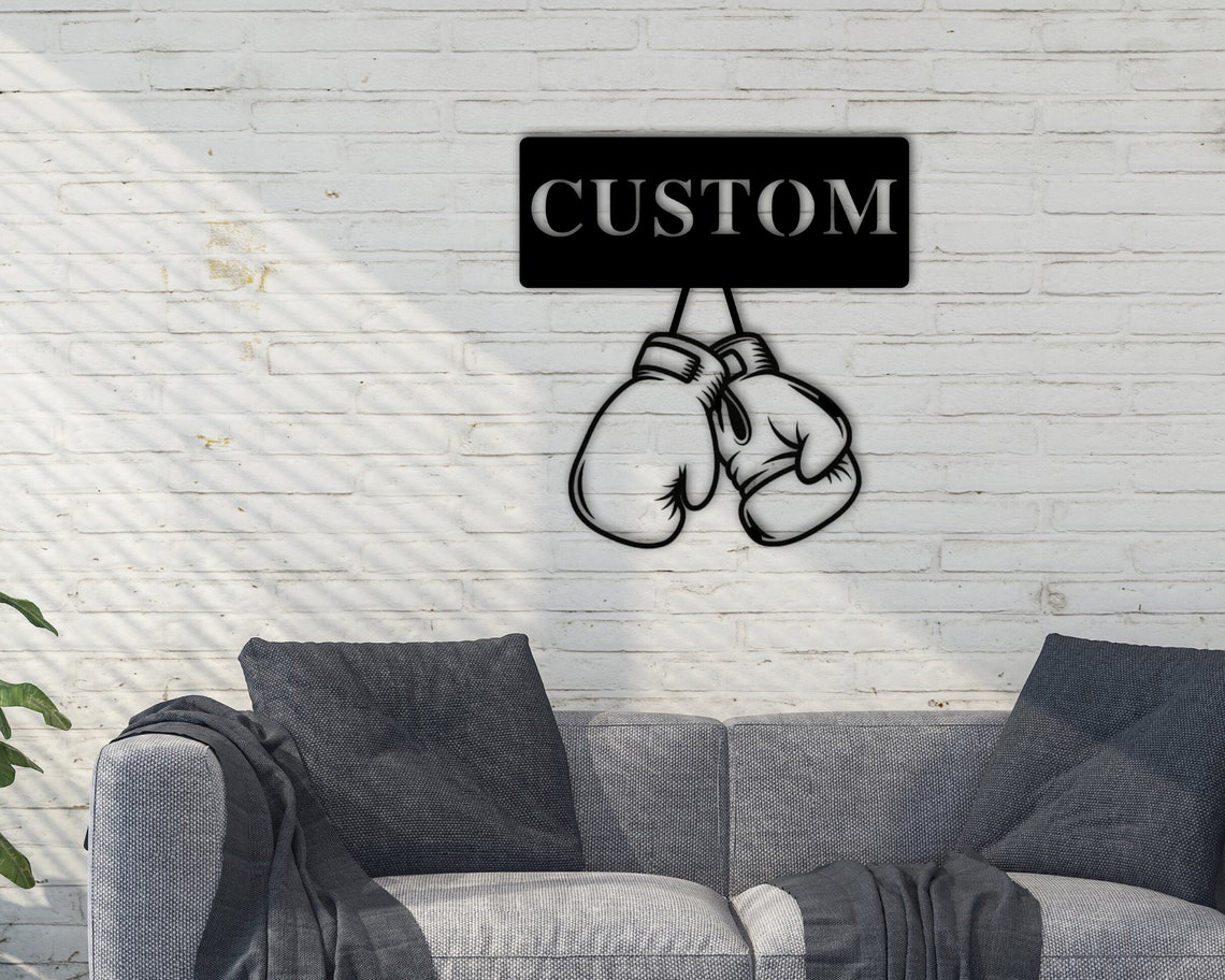Personalized Boxing Sign Boxing Decor Last Name Sign - Etsy