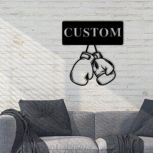 Personalized Boxing Sign, Boxing Decor, Last Name Sign, Fitness Sign ...