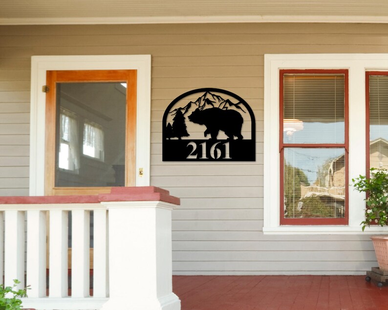 Bear Address Sign Metal Bear Address Sign Metal House - Etsy
