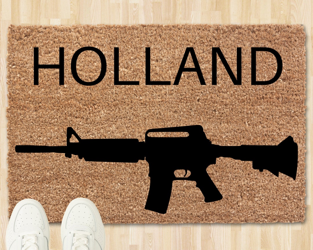 Personalized Gun Doormat|gun Doormat|ar15|gun Decor|ar15 Doormat|door ...