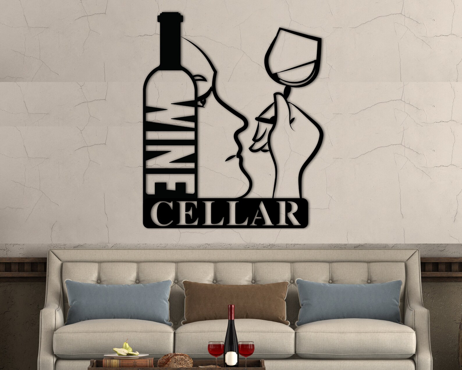Wine Cellar Wall Sign Metal Sign Wall Sign Wine Home | Etsy