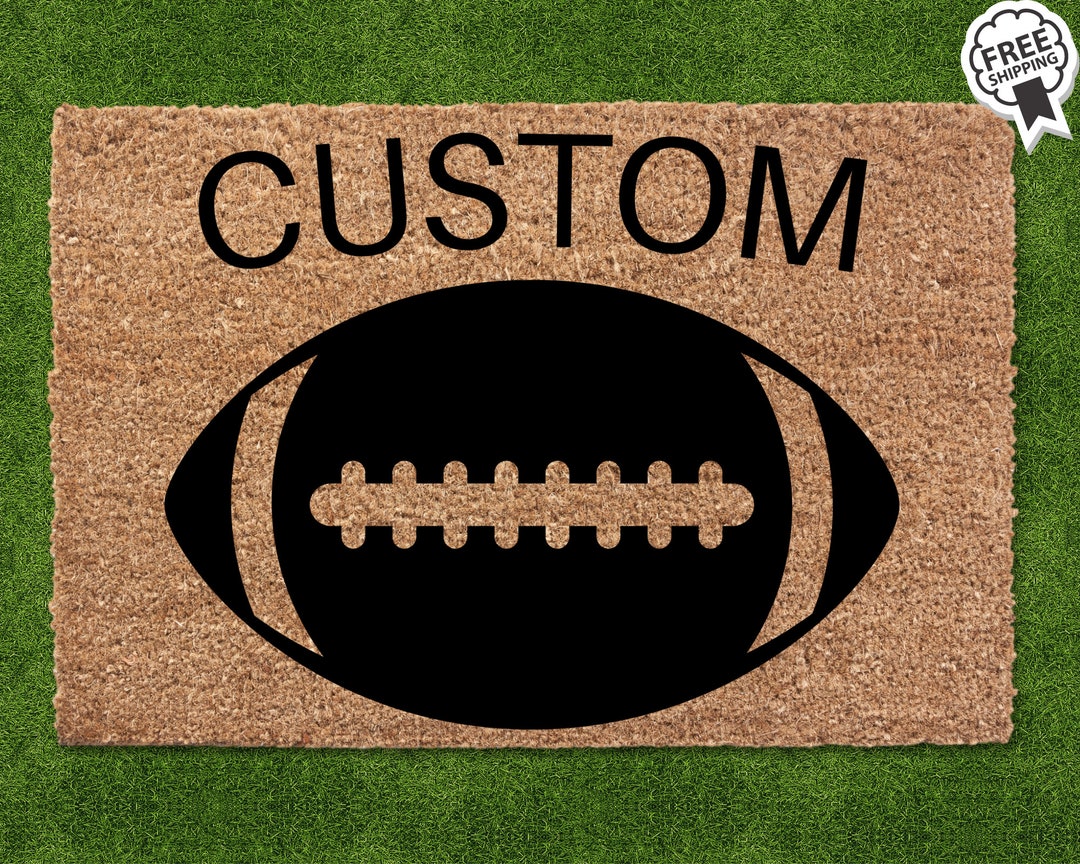 Custom Football Doormat|football Doormat|doormat|porch Mat|mat|football ...