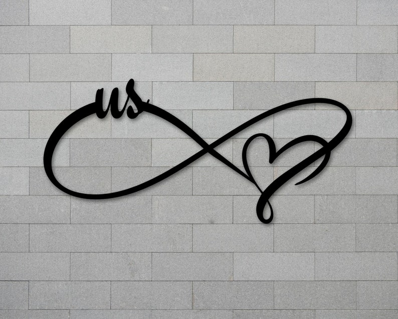 Metal Infinity Heart Sign, Forever and Always, Wedding Gift - Etsy