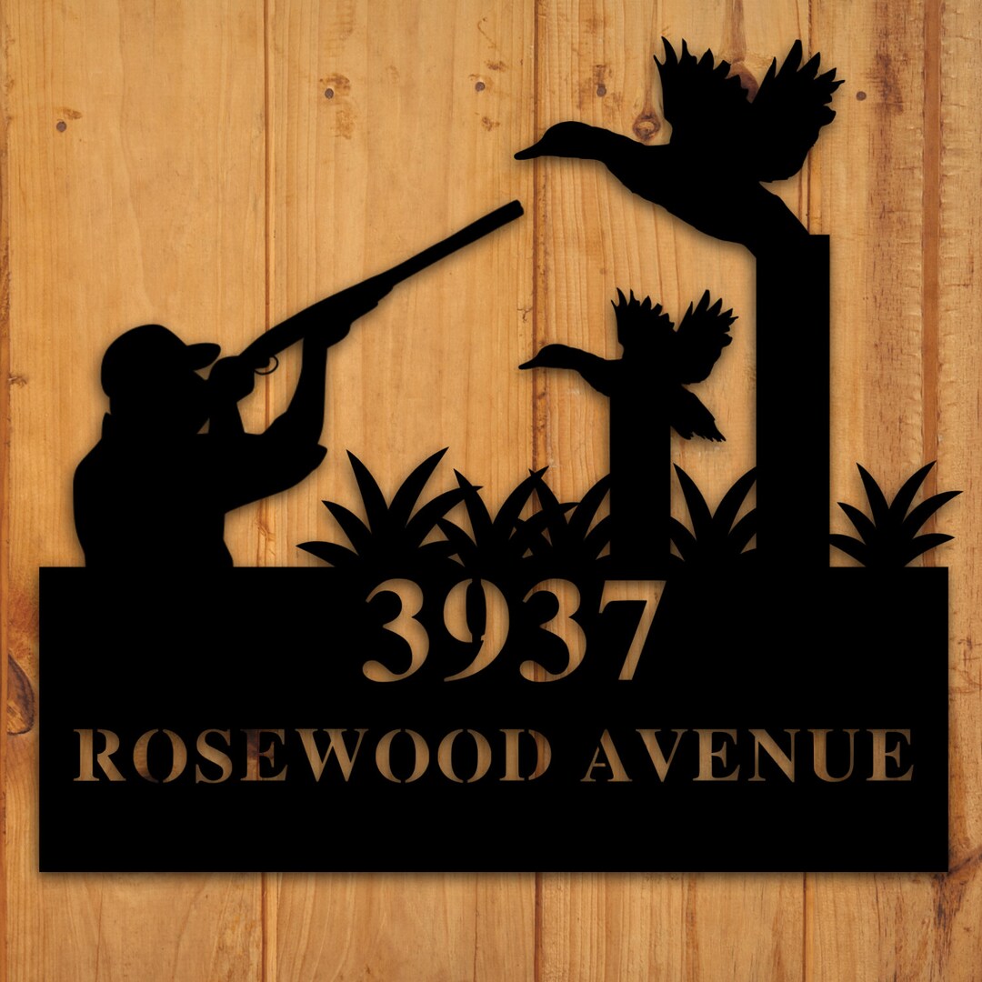 Custom Metal Name Sign,duck Hunting Gift, Housewarming Gift,hunting ...