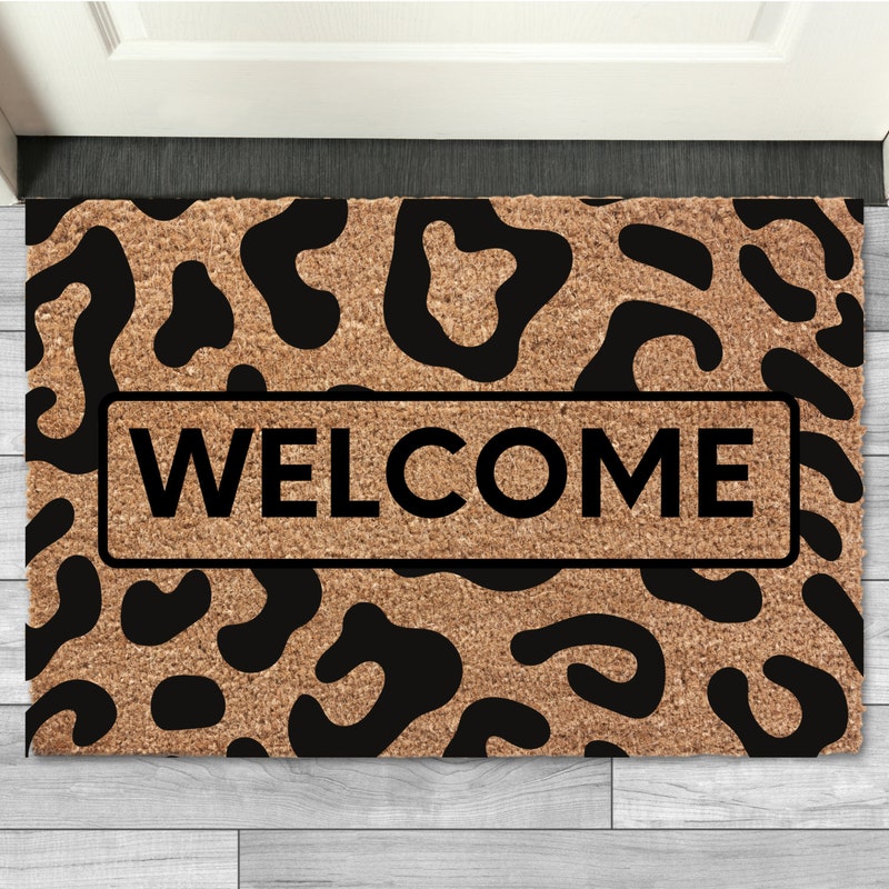 Leopard Door Mat - Etsy
