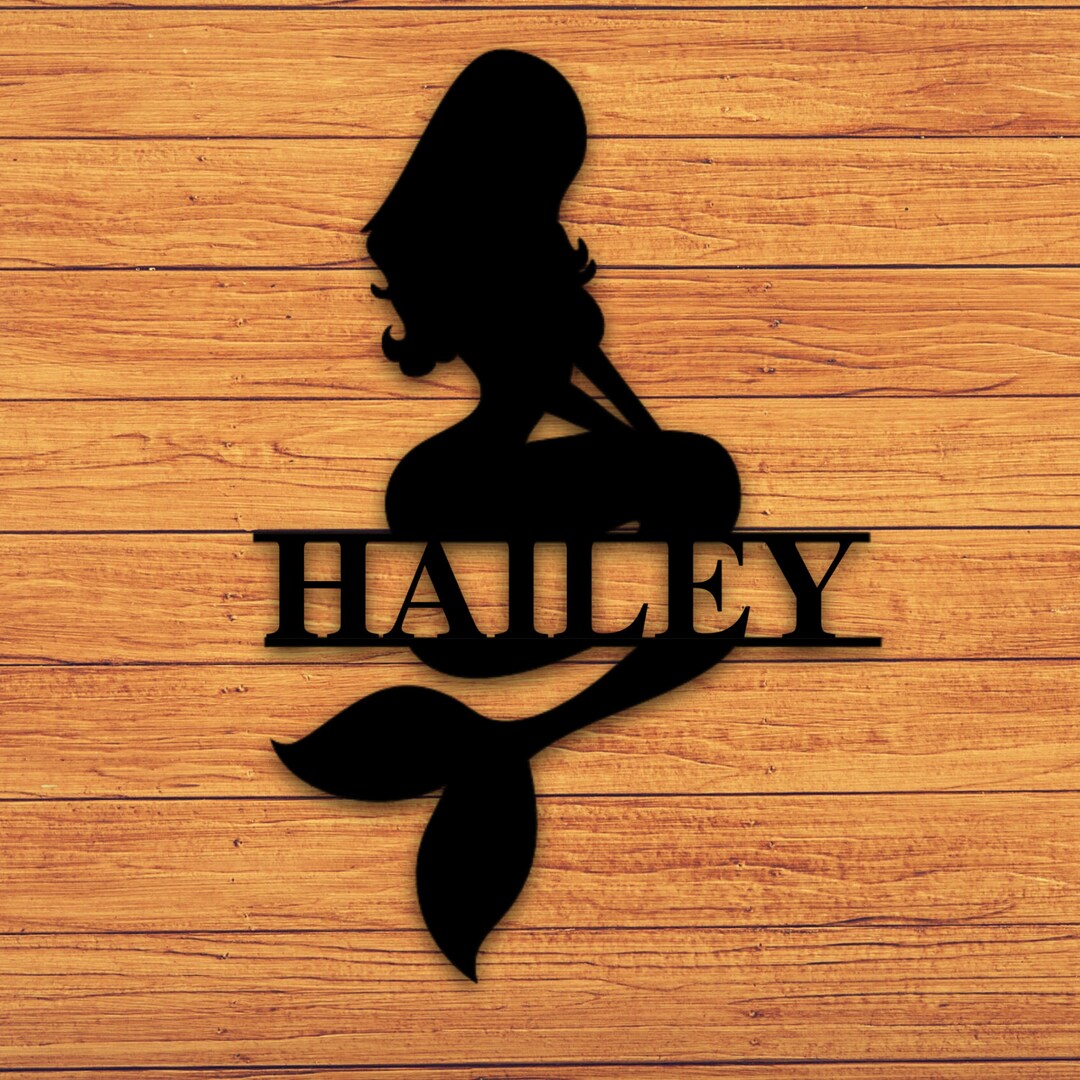Custom Wall Sign, Wall Decor, Mermaid Sign, Mermaid,ocean, Name Sign ...