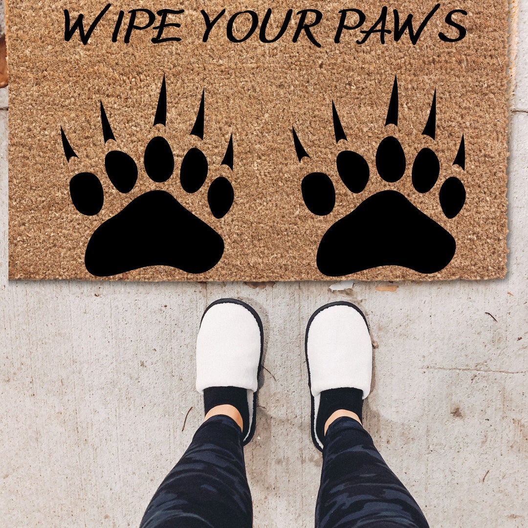 Bear Doormat|bear Paw Print|door Mat|porch Mat|mat|dog Mat|bear Paw ...