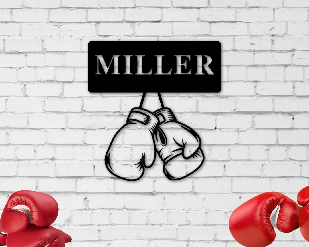 Personalized Boxing Sign, Boxing Decor, Last Name Sign, Fitness Sign ...