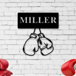 Personalized Boxing Gloves Metal Sign, Custom Gym Decor - Etsy