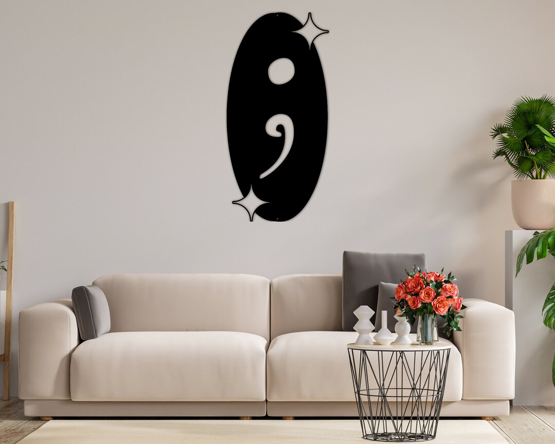 Semicolon Metal Wall Art, Powder Coated Steel Sign - Etsy