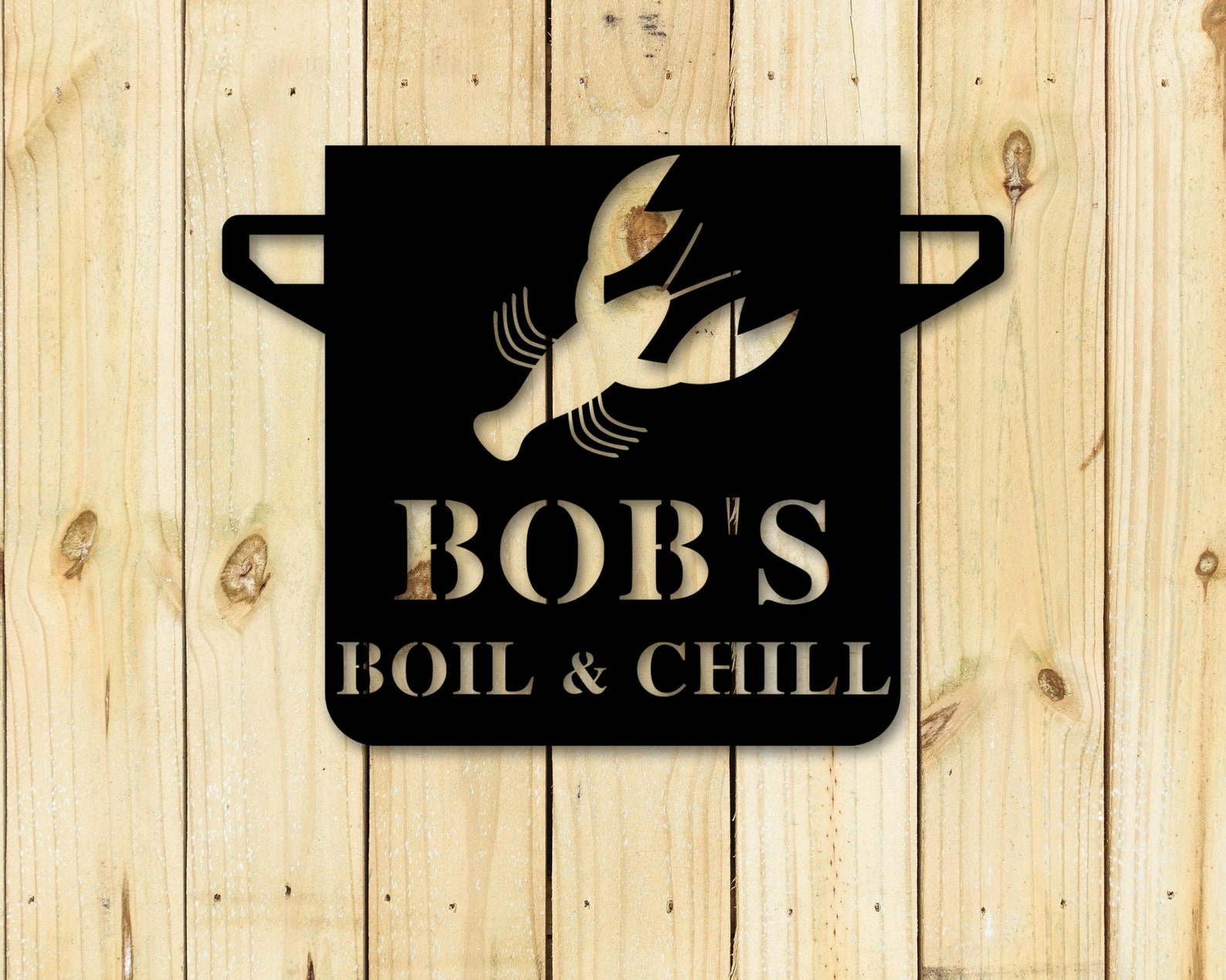 Personalized Boiling Sign, Custom Boil Sign, Boil and Chill Sign, Metal ...