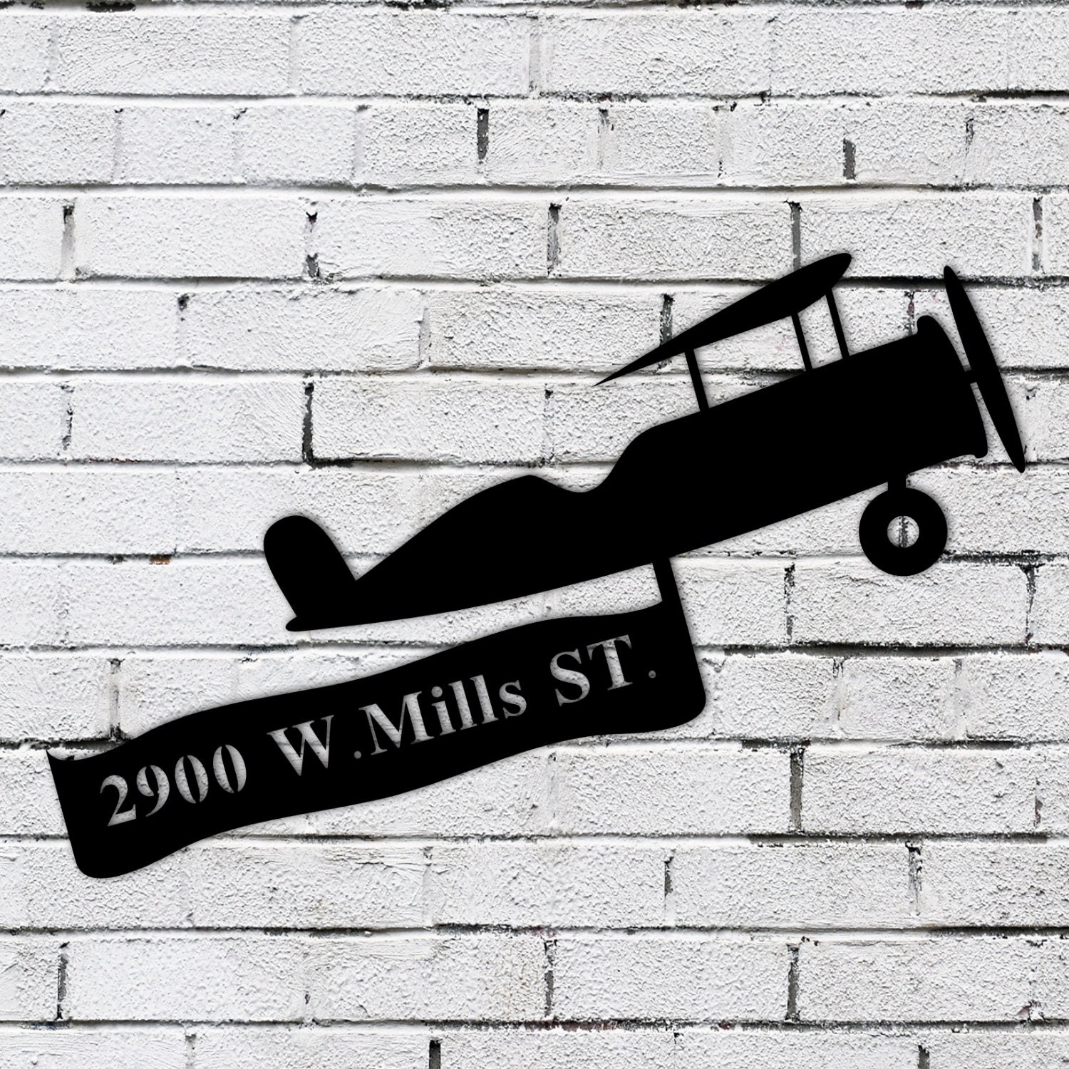 Custom Metal Sign, Airplane, House Numbers,address Sign, Family Name ...