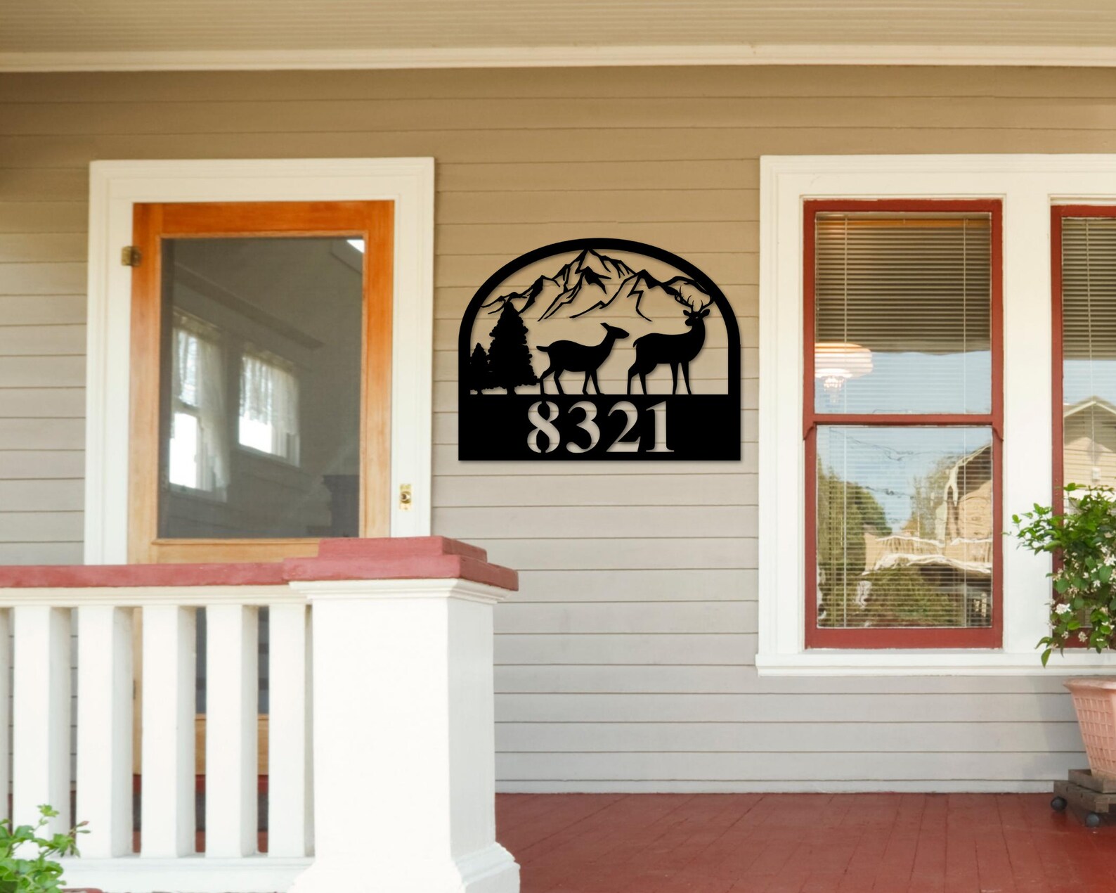 Deer Address Sign Metal Deer Address Sign Metal House - Etsy