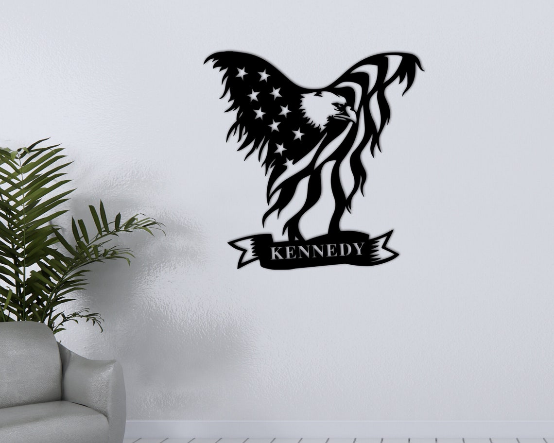 Custom Metal Eagle Sign Eagle Sign American Flag Sign - Etsy