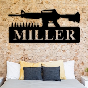AR-15 Custom Metal Sign,address Sign,gun Sign,name Sign,gift for Dad ...